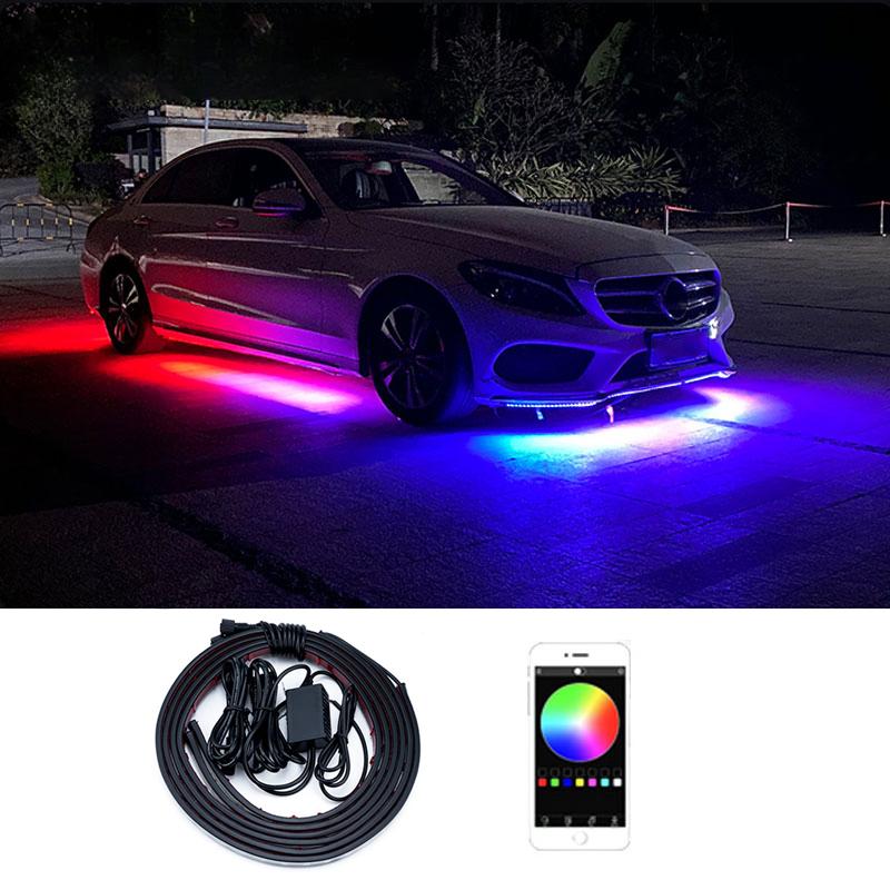 COD FREE Shipping Car Chassis Lights LED Underglow Kit 12V Neon ...