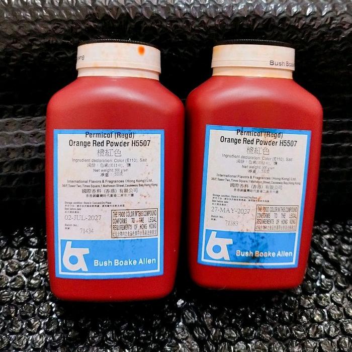 Jual Permicol Regd Orange Red H5507 Pewarna Makanan Bubuk Bush Boake ...