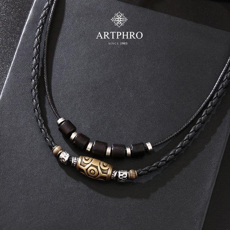 Artphro Double-Layer Braided Necklace for Men - TikTok Shop Singapore
