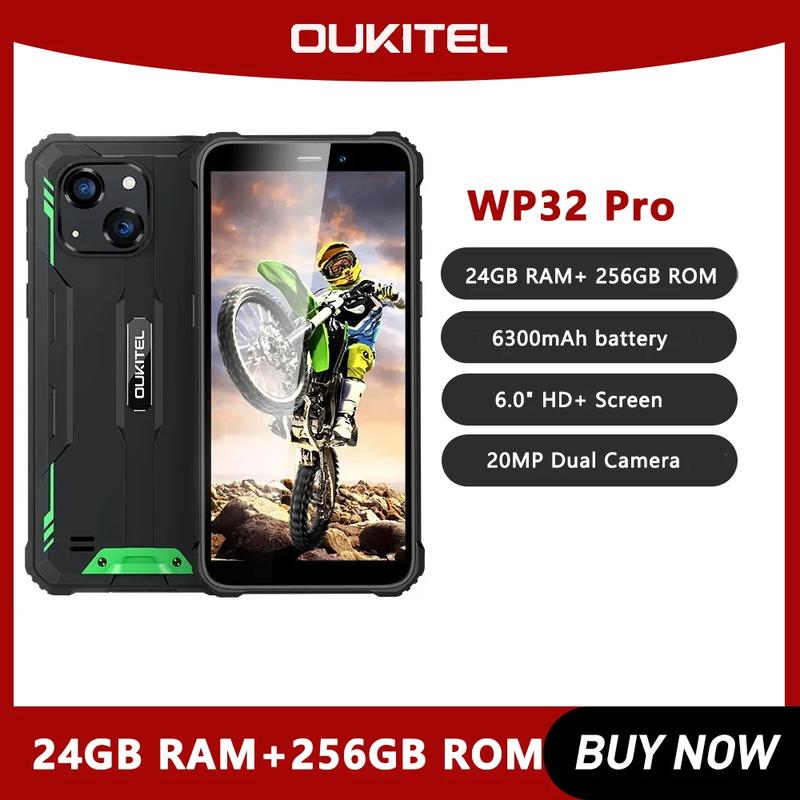 Oukitel WP32 pro Rugged Smartphone 6" HD 24GB+256GB 6300mAh Octa ...
