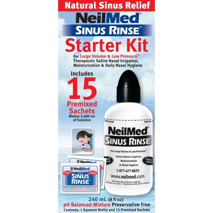 Neilmed Sinus Rinse Starter Kit with Premixed Sachets ( 10 Sachets ...
