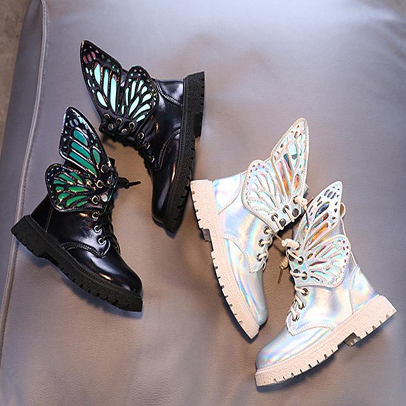 (SS194) Sepatu Boot Anak Perempuan Rainbow Wings Fly Import Premium ...