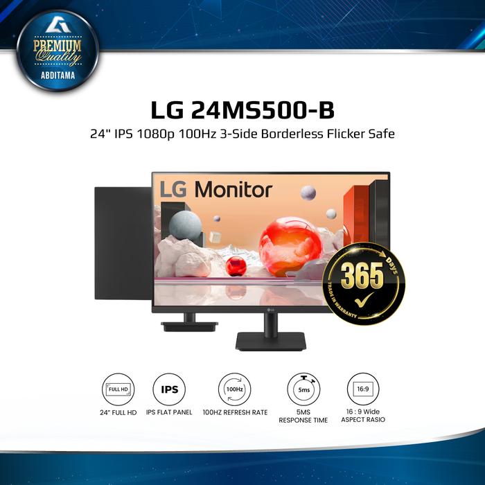 Promo Monitor LED LG 24MS500-B 24" IPS Full HD 1080p Monitor 100Hz ...