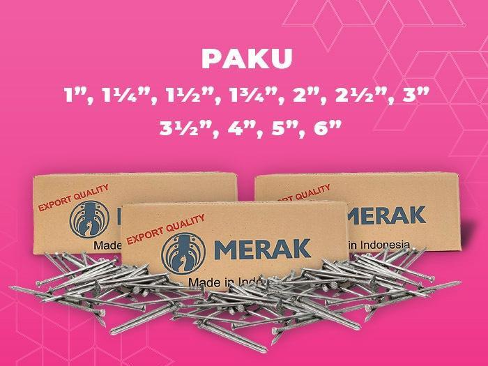 Paku Biasa 3/4" - 6" merk MERAK per KG - Shop | Tokopedia