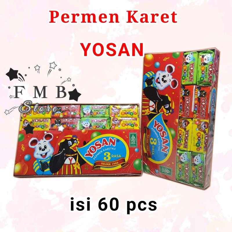 Permen Karet Yosan Jumbo - Permen Karet Jadul Isi 60PCS Gum Snack ...