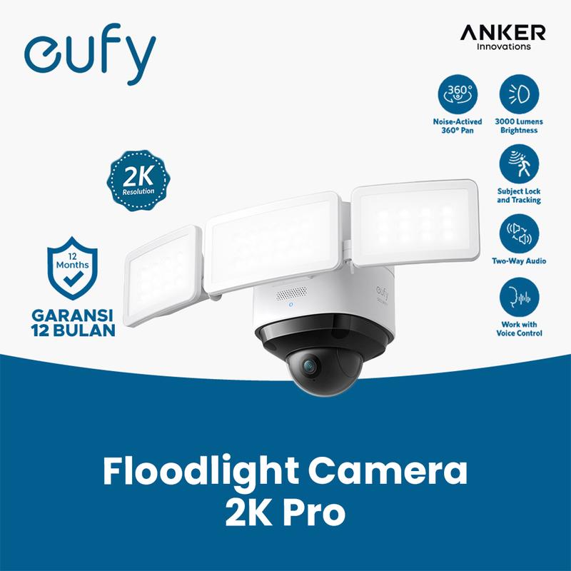 Eufy Floodlight Camera 2K Pro (wired) White - T8423 - Shop | Tokopedia