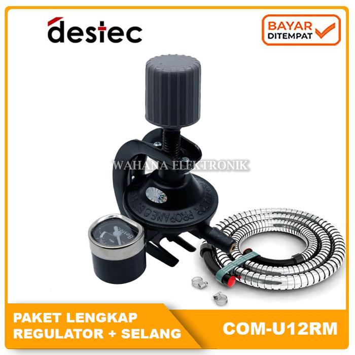Jual PAKET SELANG 1.8M + REGULATOR KEPALA GAS DESTEC COM U-12RM ...