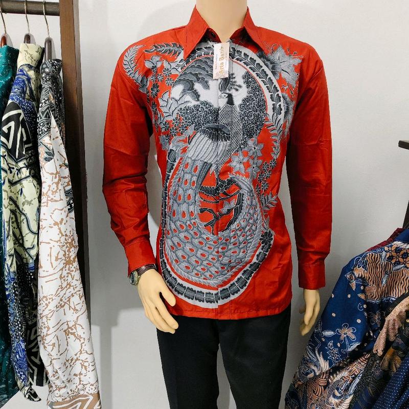 kemeja batik merak jambul orens original arta batik KODE 008 - Shop ...
