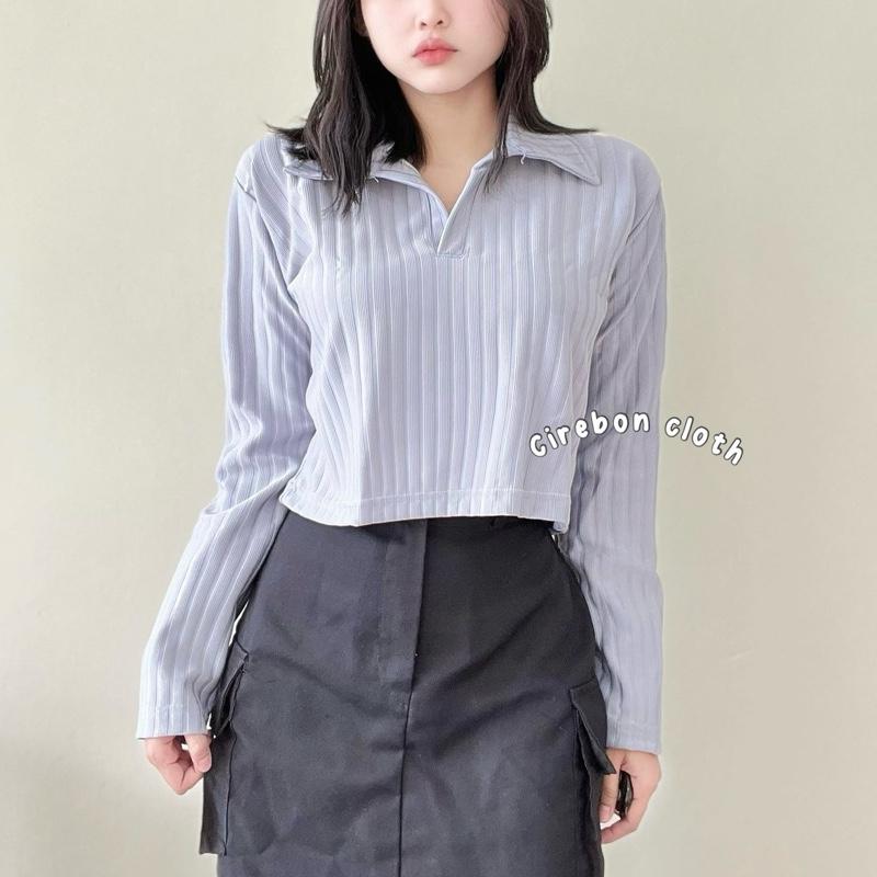 KIYANA OLENA POLO CROP TOP - (Cirebon Cloth) - Hornet Crop Top - Shop ...