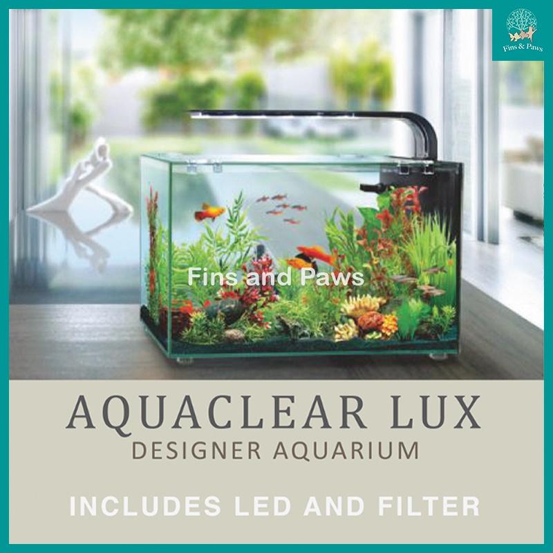 Aquaclear Lux Designer Aquarium Fish Tank complete with LED Lights ...