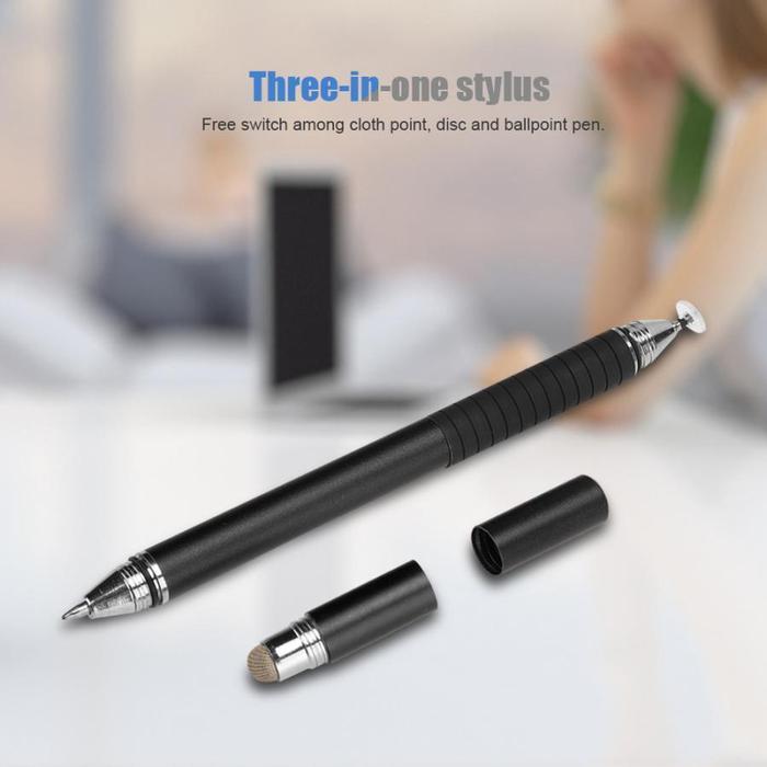 Jual 3 in 1 Cloth Tip+Disc+Ball Pen High Precision Touch Screen - Kota ...
