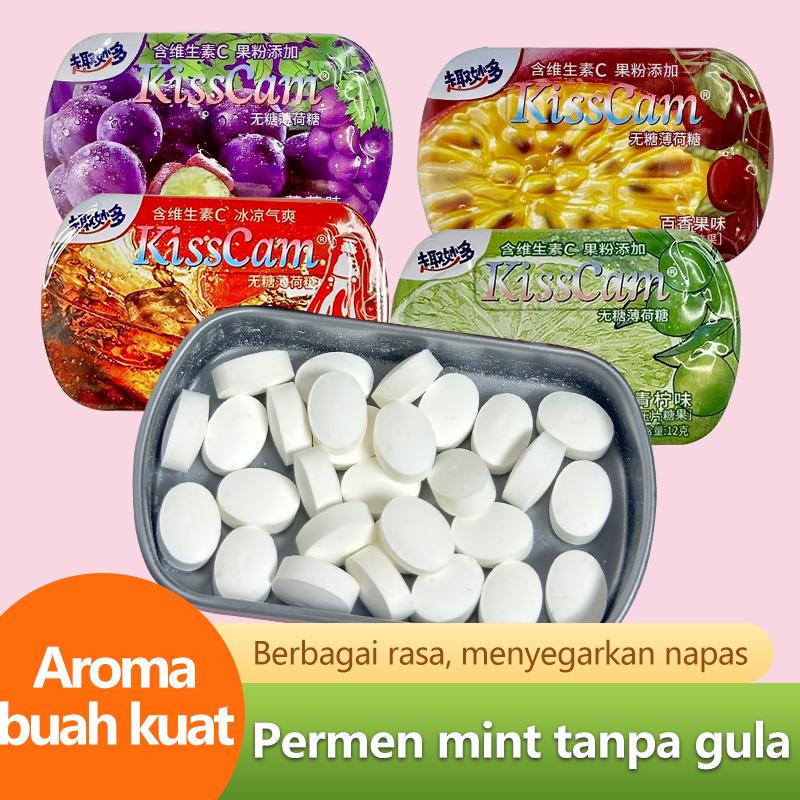 Permen Mint Tanpa Gula Menyegarkan Nafas Formula Bebas Gula Halal BPOM ...