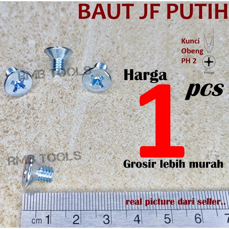 M6x10 BAUT JF FLAT HEAD VERSENG M6 OBENG PLUS Machine Screw M6 - Shop ...