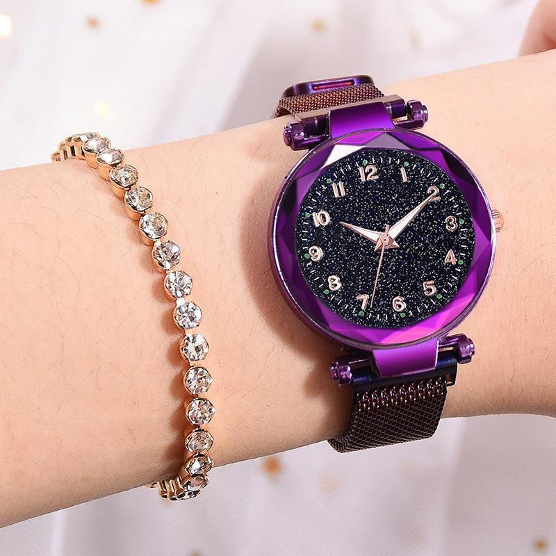 Jam Tangan Muka Berangka Bintang, Jam Tangan Kuarza Elegan, Jam ...