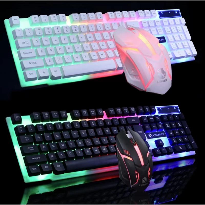 100% Keyboard set 104 keys Rainbow Gaming USB Wired Keyboard - TikTok ...