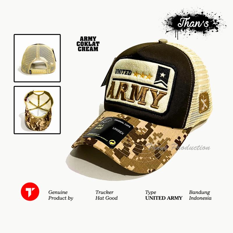 Topi Trucker Full Bordir United Army Topi Jaring Bordir Pria - Shop ...