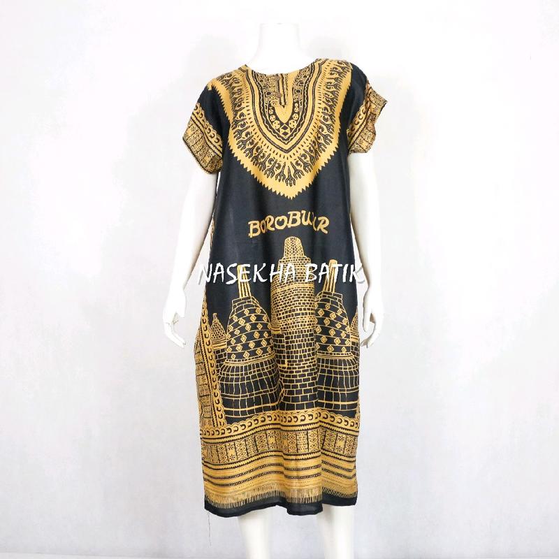 Daster Santai Motif Candi Borobudur untuk Wanita dan Busui Lembut ...