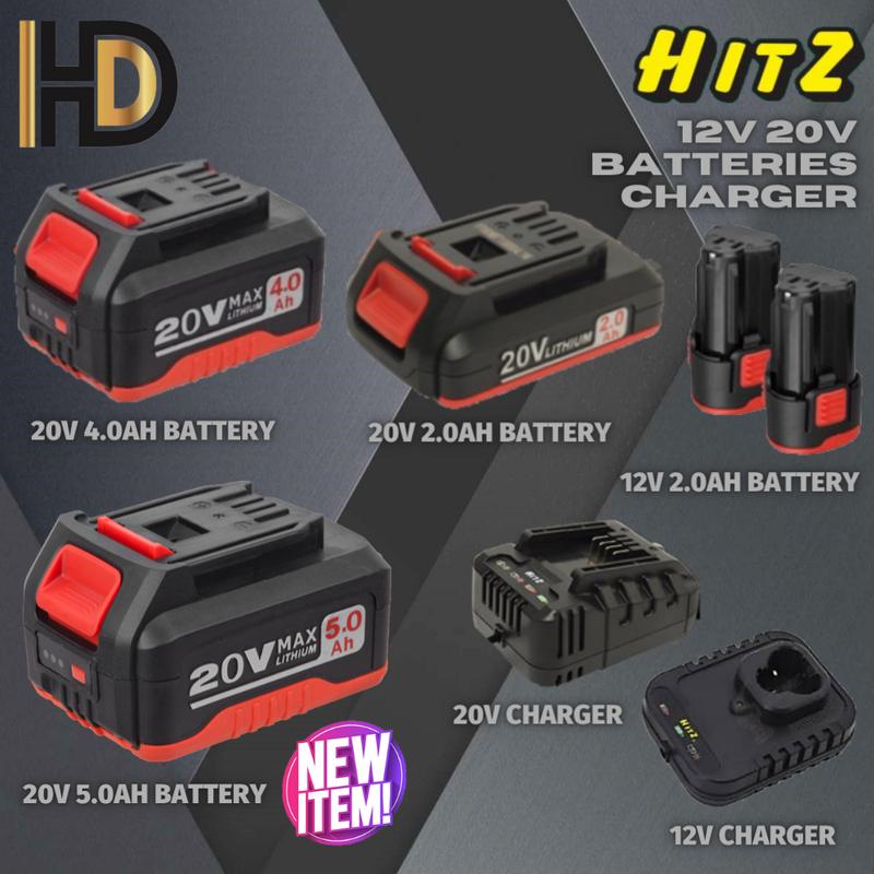 [ 100% ORIGINAL ] HITZ 12V 20V Battery & Charger ( BATTERIES - TikTok ...