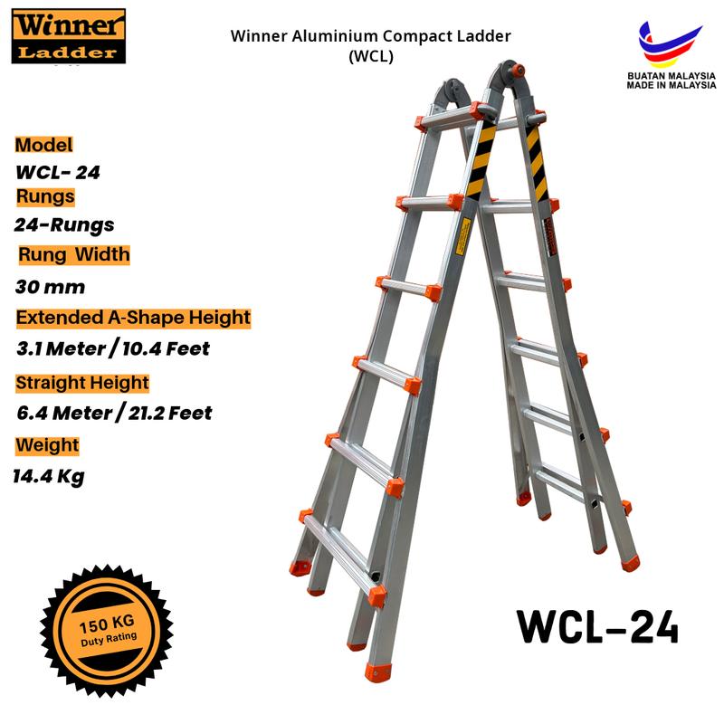 Winner Aluminium Compact Ladder WCL-24 Multipurpose Ladder 2 - TikTok ...