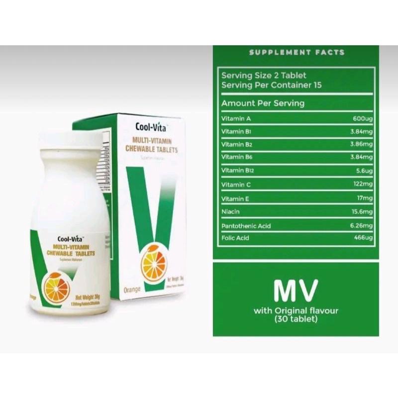 Cool Vita MultiVitamin Chewable (Kunyah) Suplemen Makanan Rasa Orange ...
