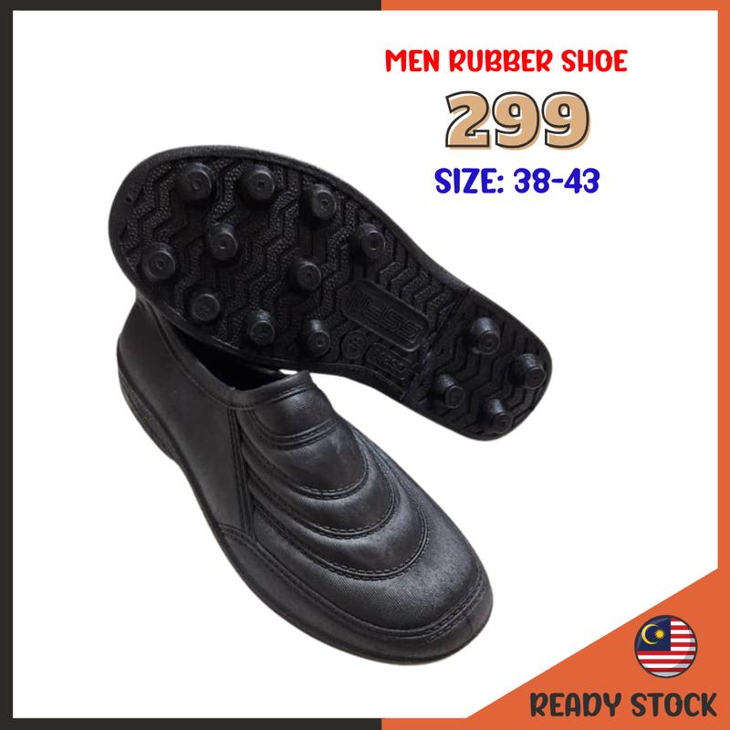 [ READY STOCK ] 299 | Rubber Black Shoe | Kasut Getah | Hiking - TikTok ...