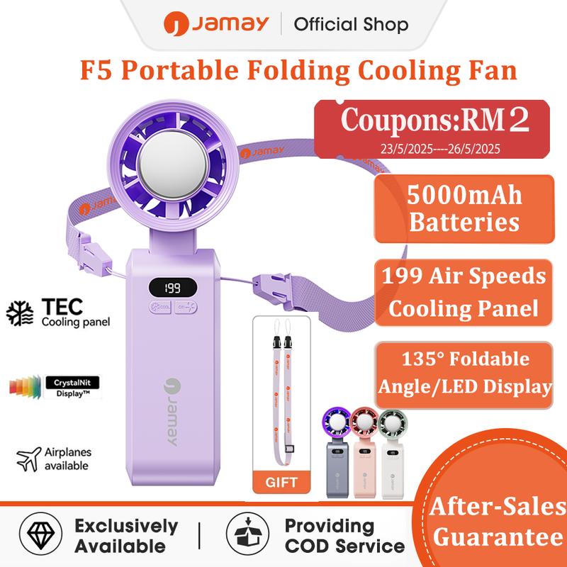 【Hot Selling】JAMAY F5 Portable Turbo Fan 135° Foldable High Speed ...
