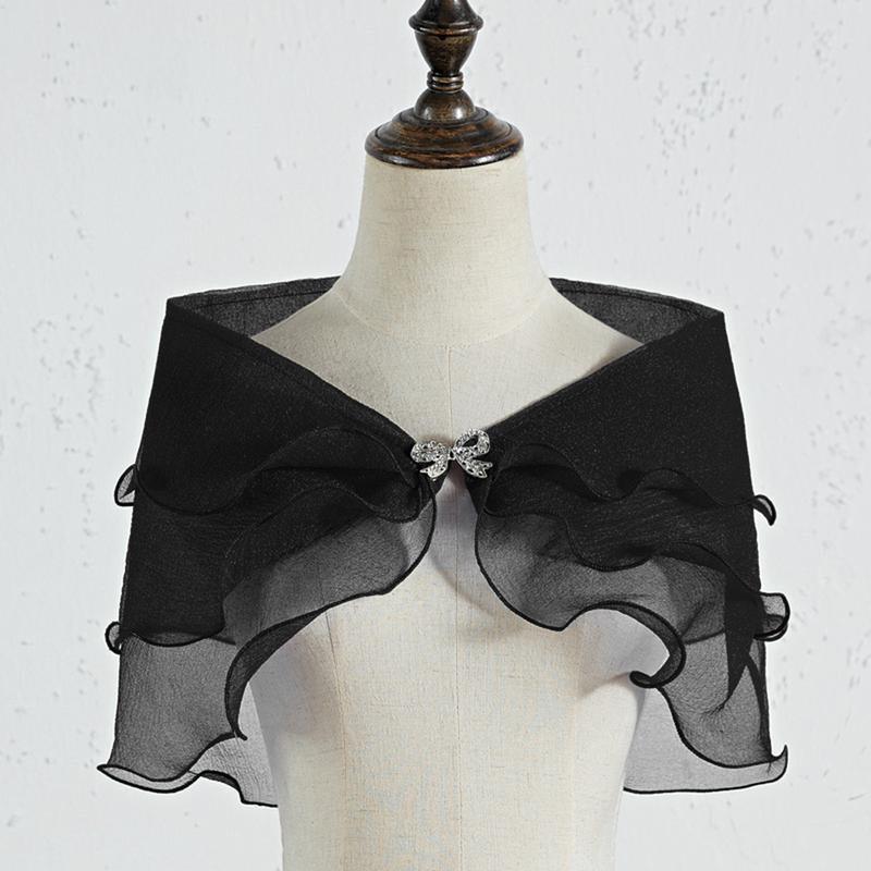 Women's Sheer Cape Evening Dress Shawl Lightweight Bridesmai - TikTok ...