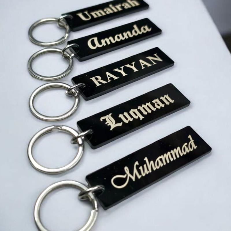"Keychain Nama Eksklusif – Ukiran Laser Acrylic - TikTok Shop Malaysia