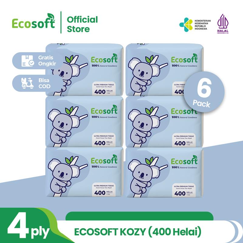 [Beli 3 Gratis 3] Ecosoft Kozy Facial Tissue 4 Ply / Tisu Wajah Halal ...