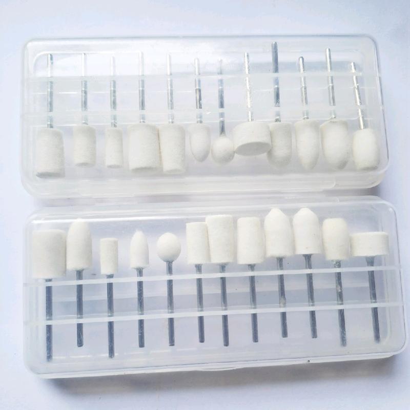 Wool poles set 12pcs mini gerinda MOUNTED FELT WOOL solid polishing ...