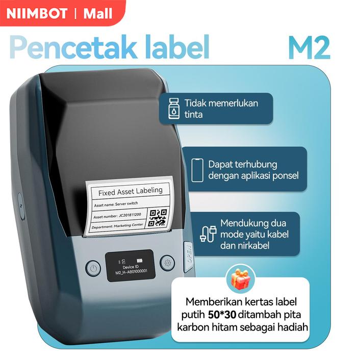 Promo NIIMBOT M2 Printer Label Warna Thermal, Tahan Lama Tidak Pudar ...