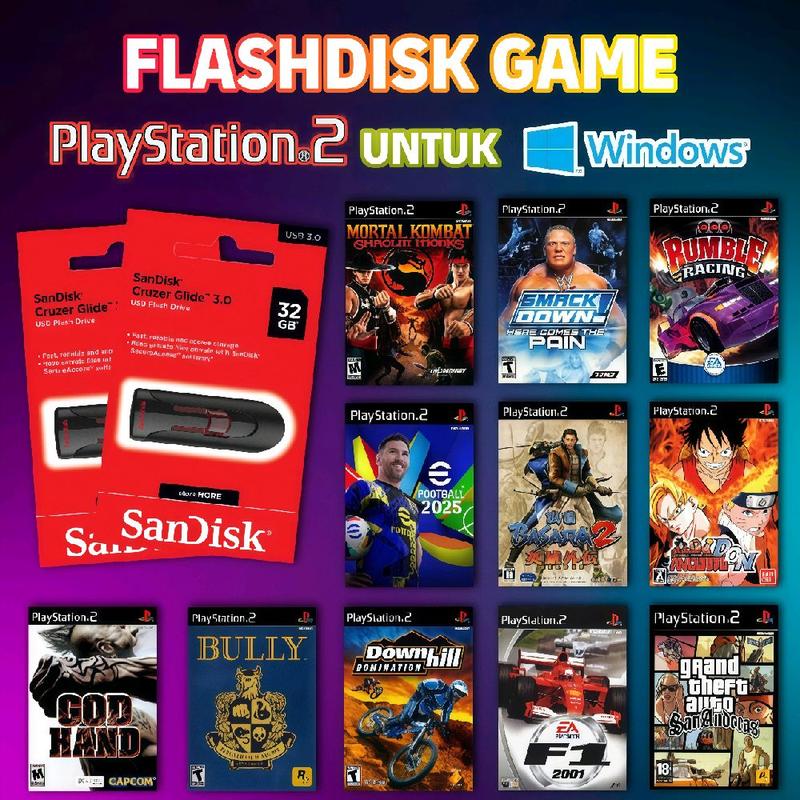Flashdisk Storage 32Gb isi Game PS2 Khusus Laptop Pc Tinggal - Shop ...