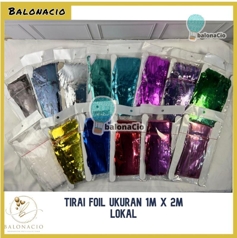 Tirai Foil Curtain Rumbai Dinding Latar Ulang Tahun Satuan - Shop ...