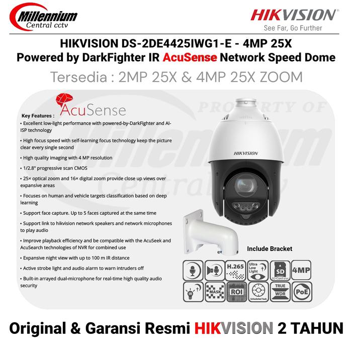 Promo PTZ HIKVISION DS-2DE4425IWG1-E 4MP IP CAMERA CCTV OUTDOOR 25X ...
