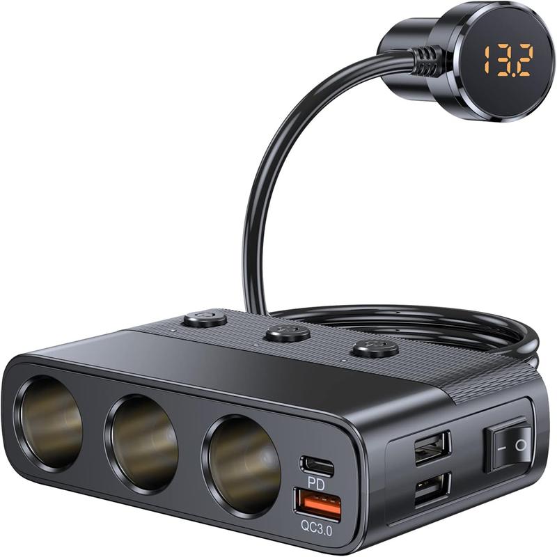 USB C charger, car socket plug adapter, 12V/24V socket distributor ...