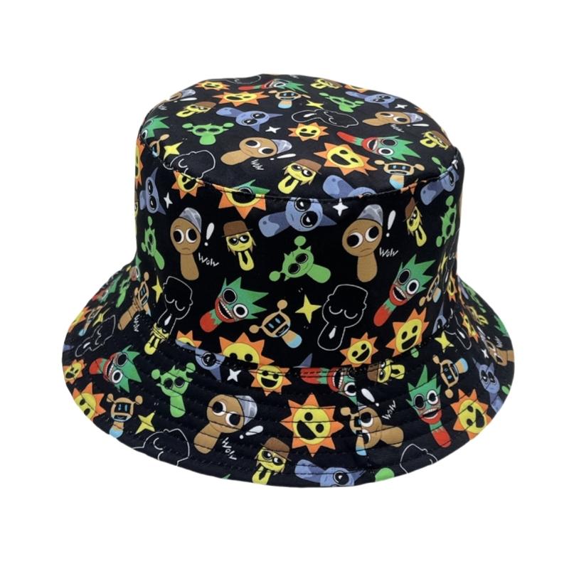 New Sprunki Rhythm Box Game children Printed Fisherman's Hat - TikTok ...