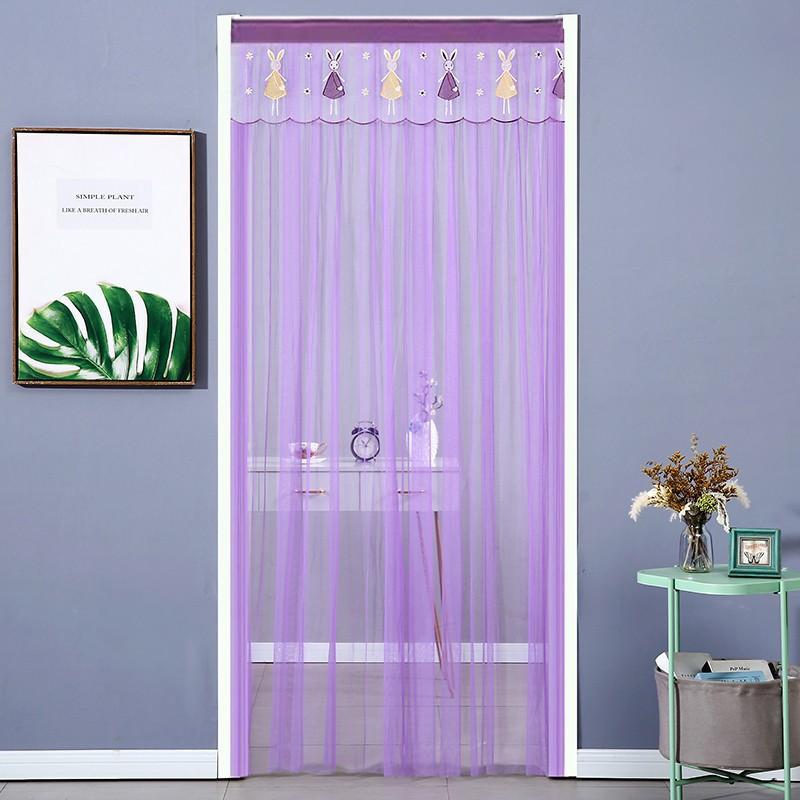 Summer anti-mosquito door curtain 1PCS lace embroidery no-punch ...