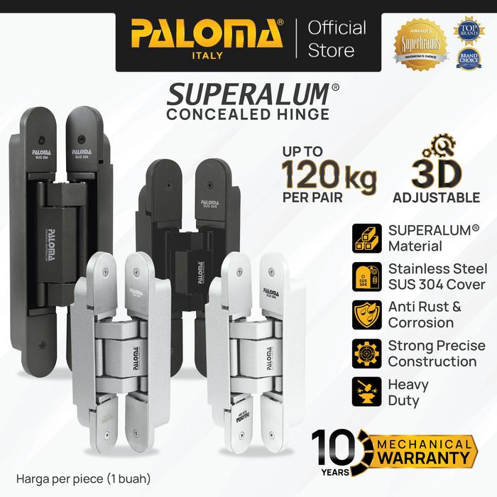 Promo PALOMA Engsel Tanam Invisible Concealed Hinge Pintu Jendela Kayu ...