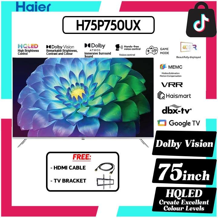 HAIER 75inch HQLED 4K UHD Google Android TV H75P750UX - TikTok Shop ...