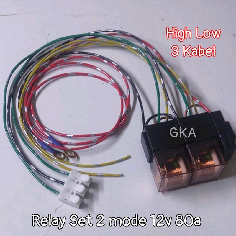 KABEL SET RELAY KLAKSON,LAMPU TEMBAK D2 LASER ,BILED PROJIE ,LAMPU ...