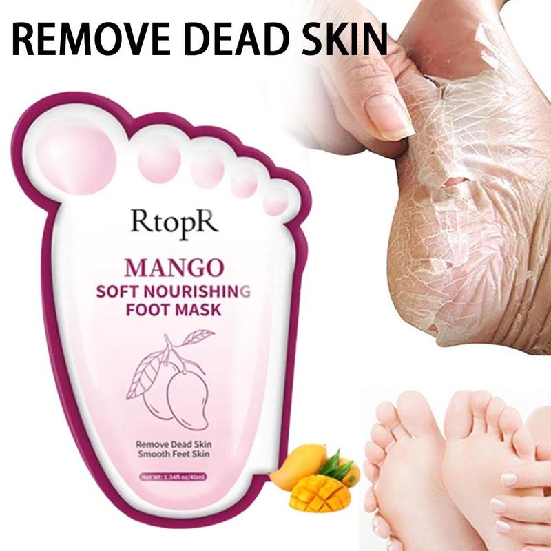 RtopR 1 Pair Mango Exfoliating Foot Mask ing And Moisturizin - TikTok ...