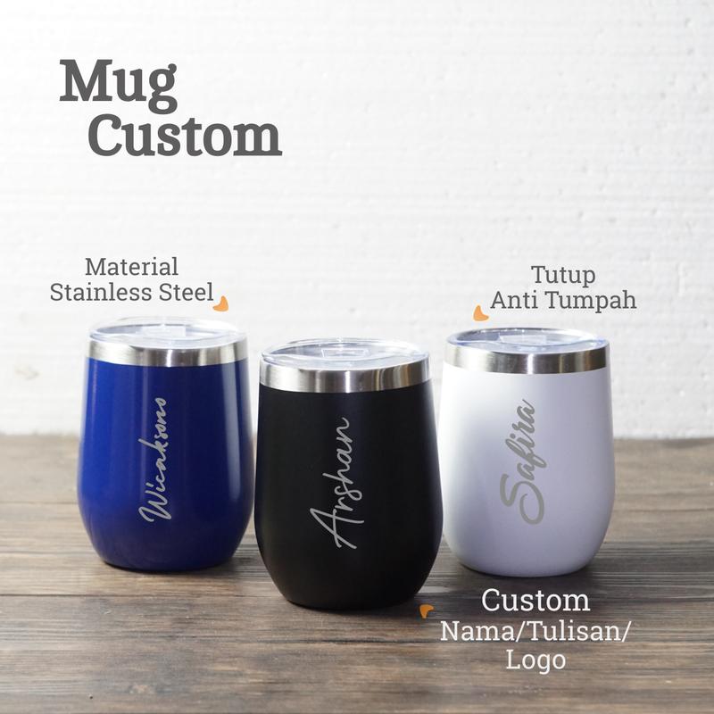 Mug Stainless Telur Custom Cetak Grafir Nama Tulisan Logo su - Shop ...