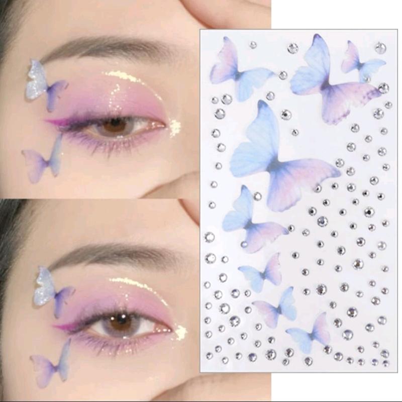 Stiker Face Gem Manik-manik Perhiasan Berlian Kupu-kupu Taha - Shop ...