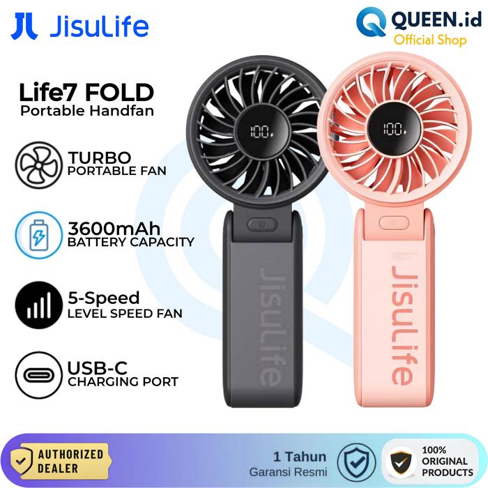 Jual JisuLife Life7 Fold Handheld Fan Kipas Angin Genggam Mini Portable ...