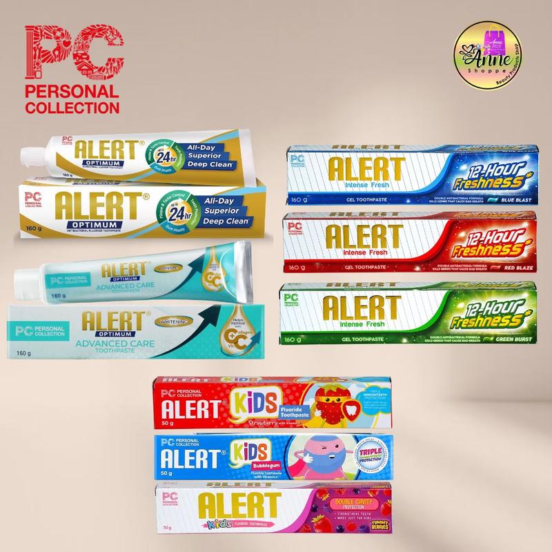 Pc Collection Alert Toothpaste Optimum,Intense Fresh Blue Blast,Green ...