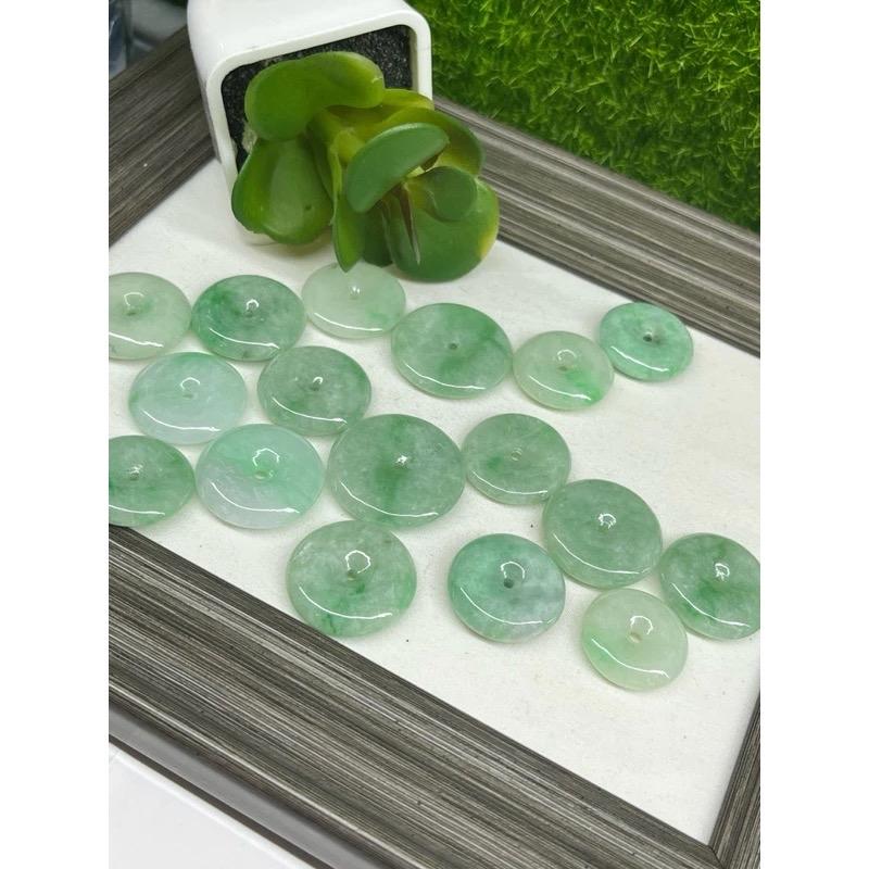 Myanmar Type A Jadeite Jade Light Green Donut Pendant for Each,Batu ...