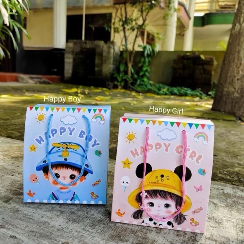 Isi 10 pcs - Box Snack ukuran Mini Hampers Ulang Tahun Anak Paper Bag ...