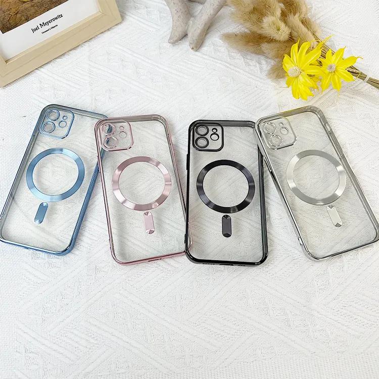 IPhone series transparent magnetic case made of TPU&PC material ...
