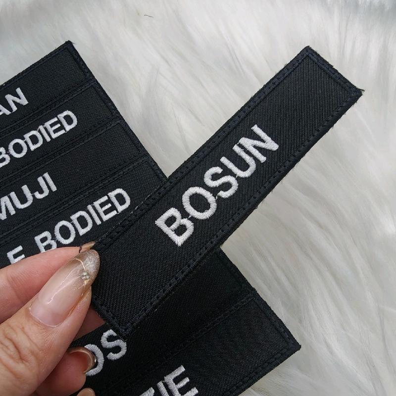 【TEMPAHAN】Nama Tag Sulam Hitam 2.5cm x 11cm - Custom Nama Ta - TikTok ...