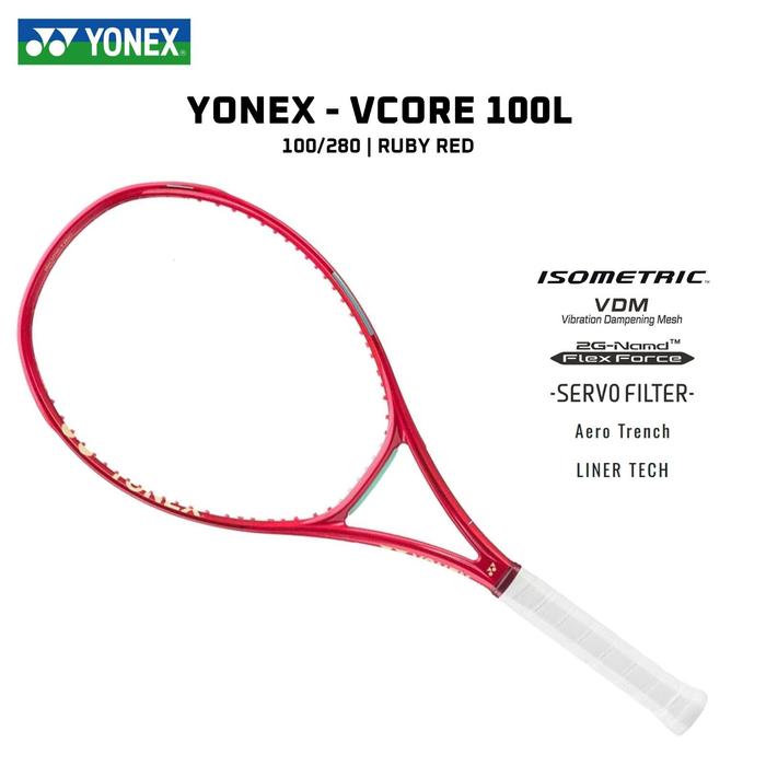 Jual YONEX Vcore 100L (280 gr) - Ruby Red Raket Tenis Racket Tennis ...